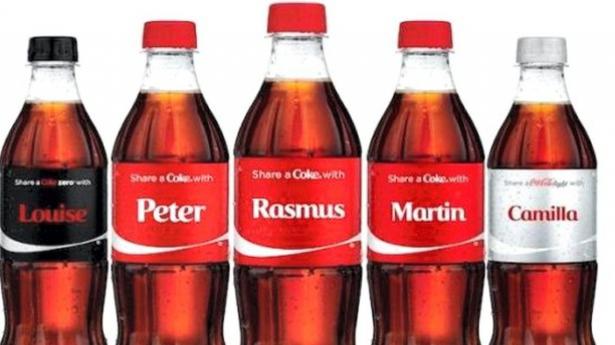 Navn på Coke-flasker stor succes